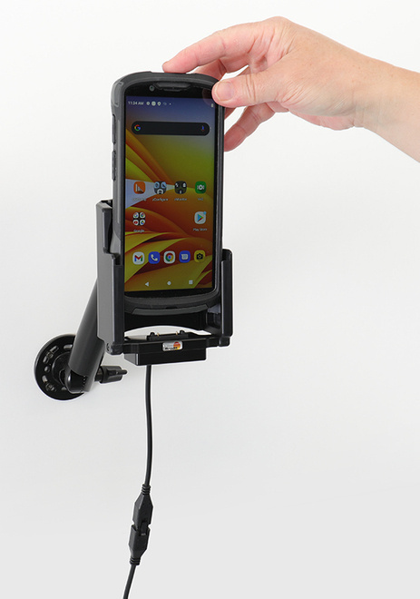 Uchwyt do Zebra TC53 z ładowarką samochodową.