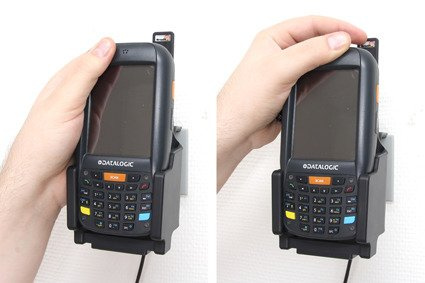 Uchwyt do Datalogic ELF z wbudowaną ładowarką samochodową.