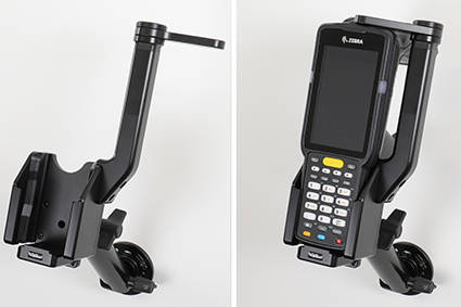 Uchwyt samochodowy do Zebra MC3300R, perfekcyjnie dopasowany.