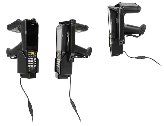 Uchwyt samochodowy do Zebra MC3300R do profesjonalnego montażu.